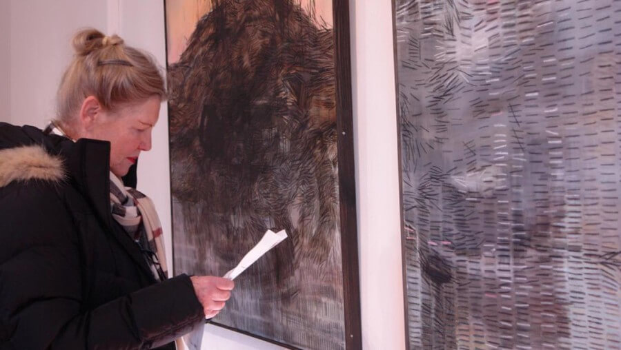 Zur Ausstellungseröffnung erzählten Anneliese Hirschvogl, Tanja ...